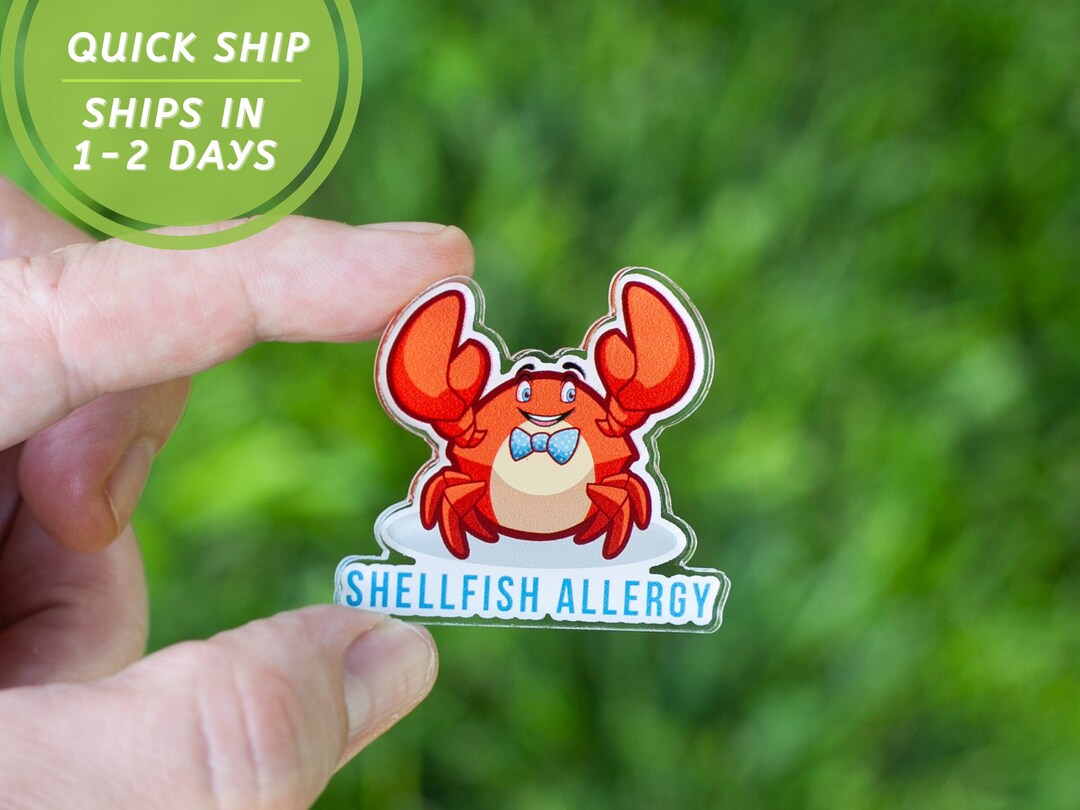 Shellfish Allergy Intolerance Shellfish Sensitivity Medical Alert Pin ...