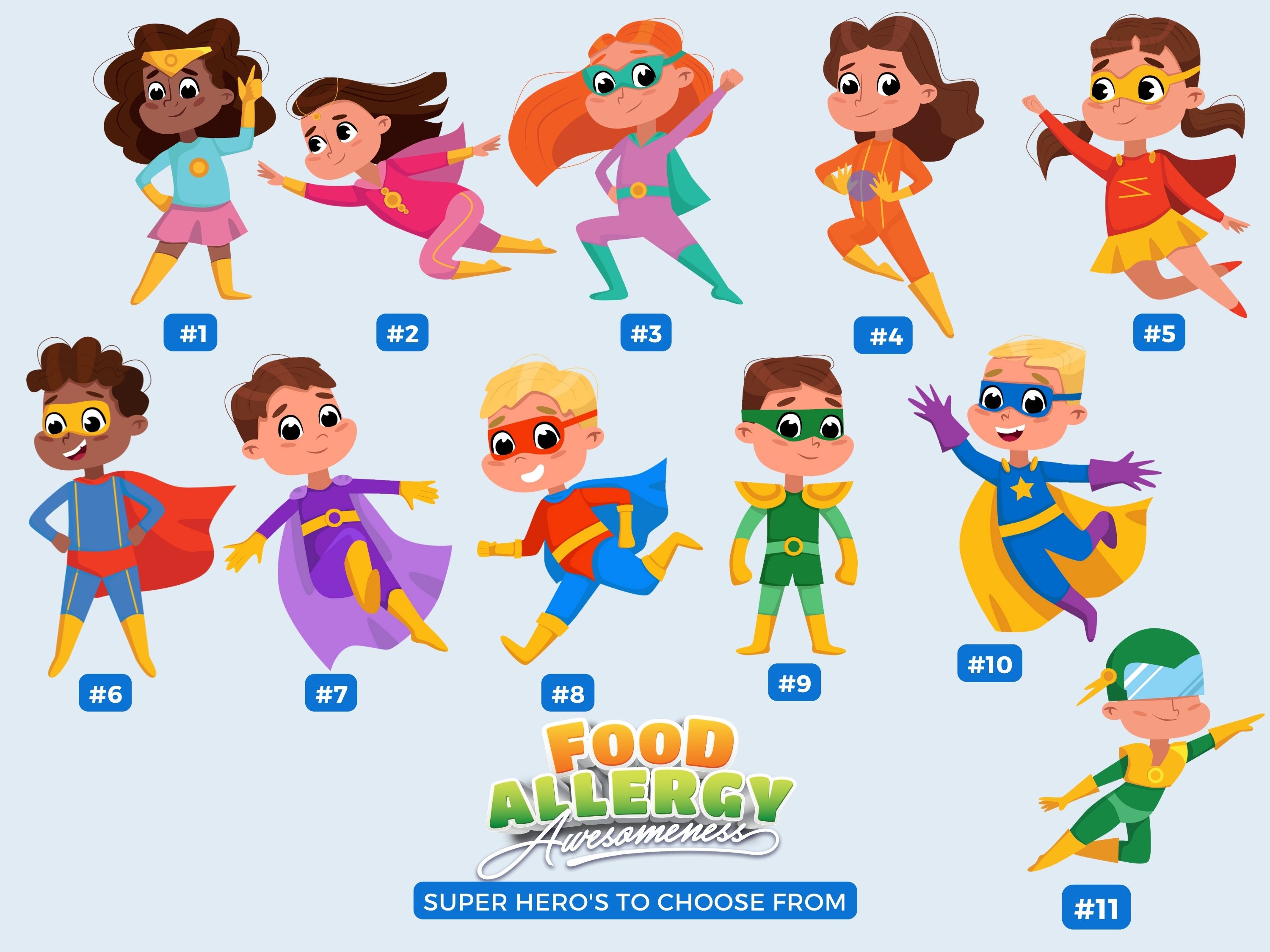 Customizable Food Allergy Safe Snack Card Super Hero Theme - Etsy
