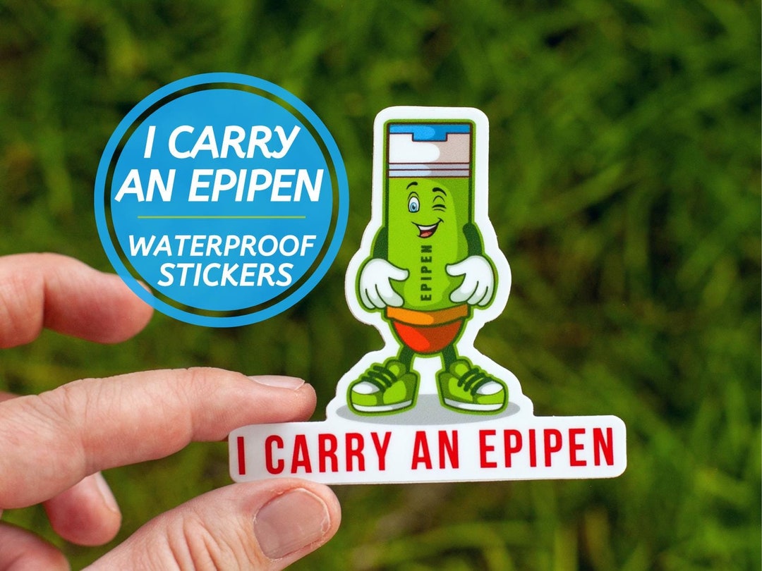 Severe Food Allergies I Carry an Epipen Clear Stickers Epi Alert ...