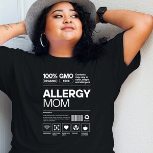 Allergy Mom Shirt Food Label Allergy Awareness Shirt Personalized T ...