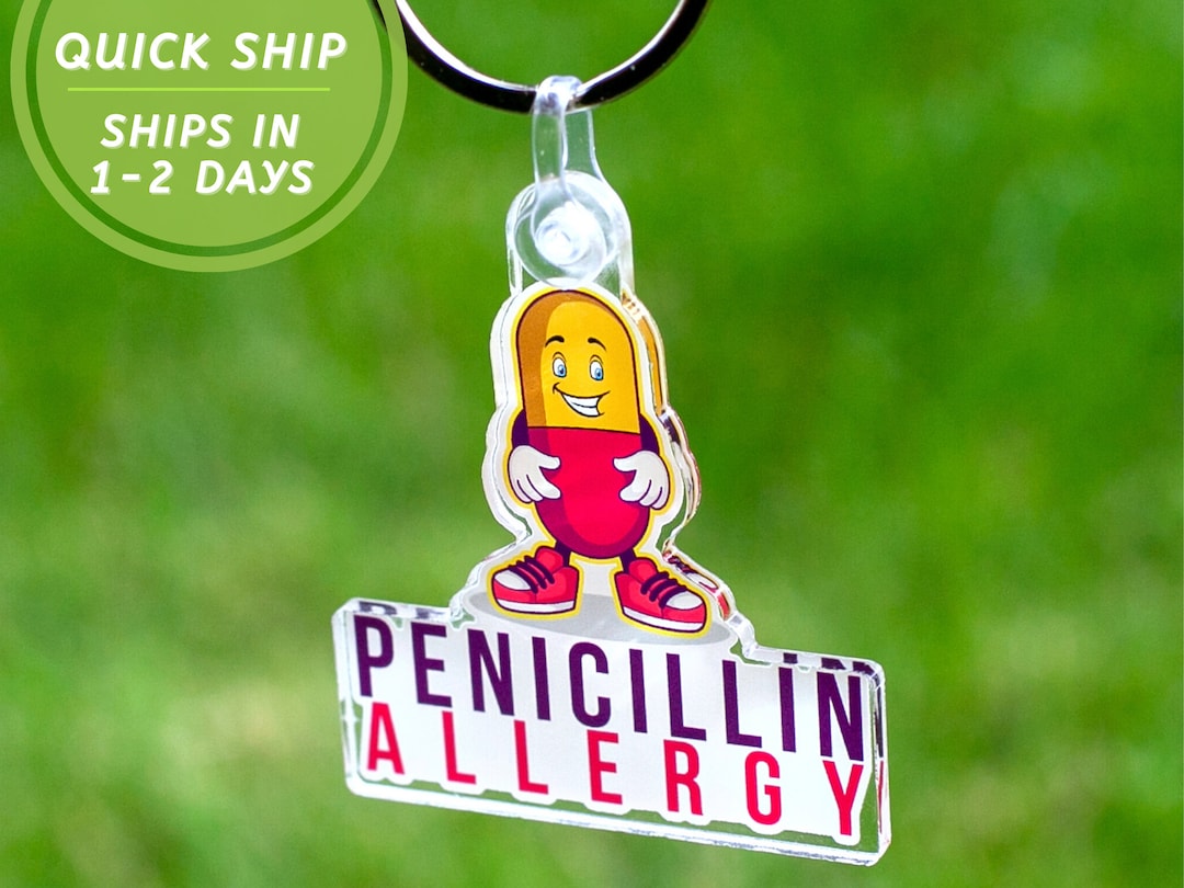 Penicillin Allergy Medical Alert Keychain Diabetic Alert Penicillin ...