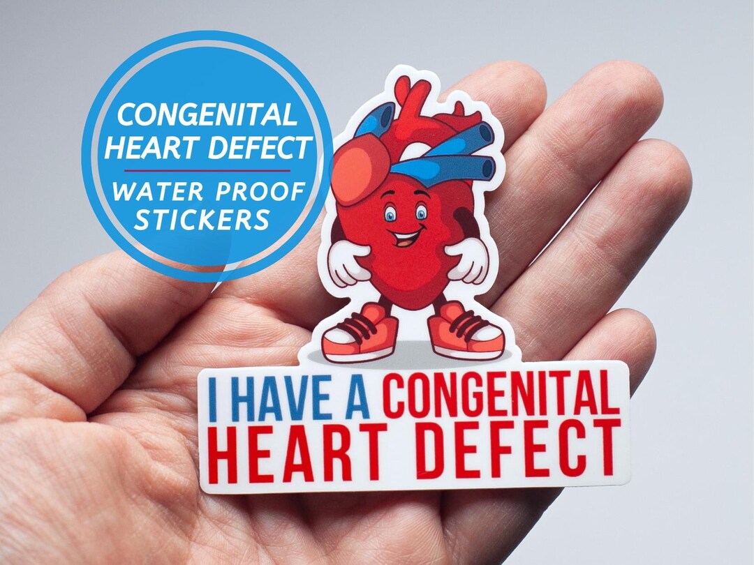 Congenital Heart Disease Kid Sticker CHD Medical Alert Label Heart ...