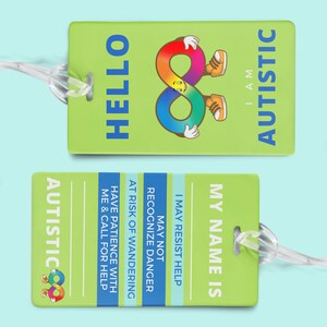 Autism Awareness Autistic Emergency Contact Information Alert Medical ...