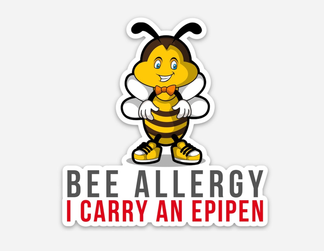 Bee Allergy Sticker Medical Alert Custom Allergy Alert Sticker ...