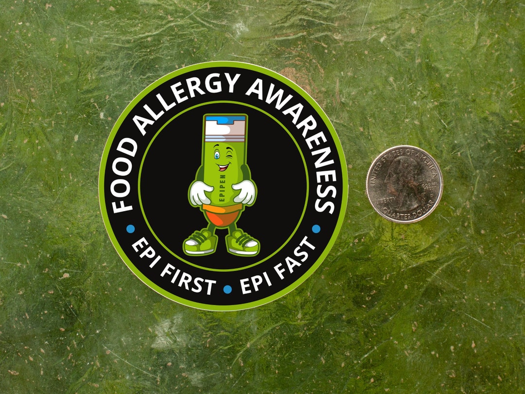 Food Allergy Awareness Sticker Epi First Epi Fast Food Allergy Alert ...