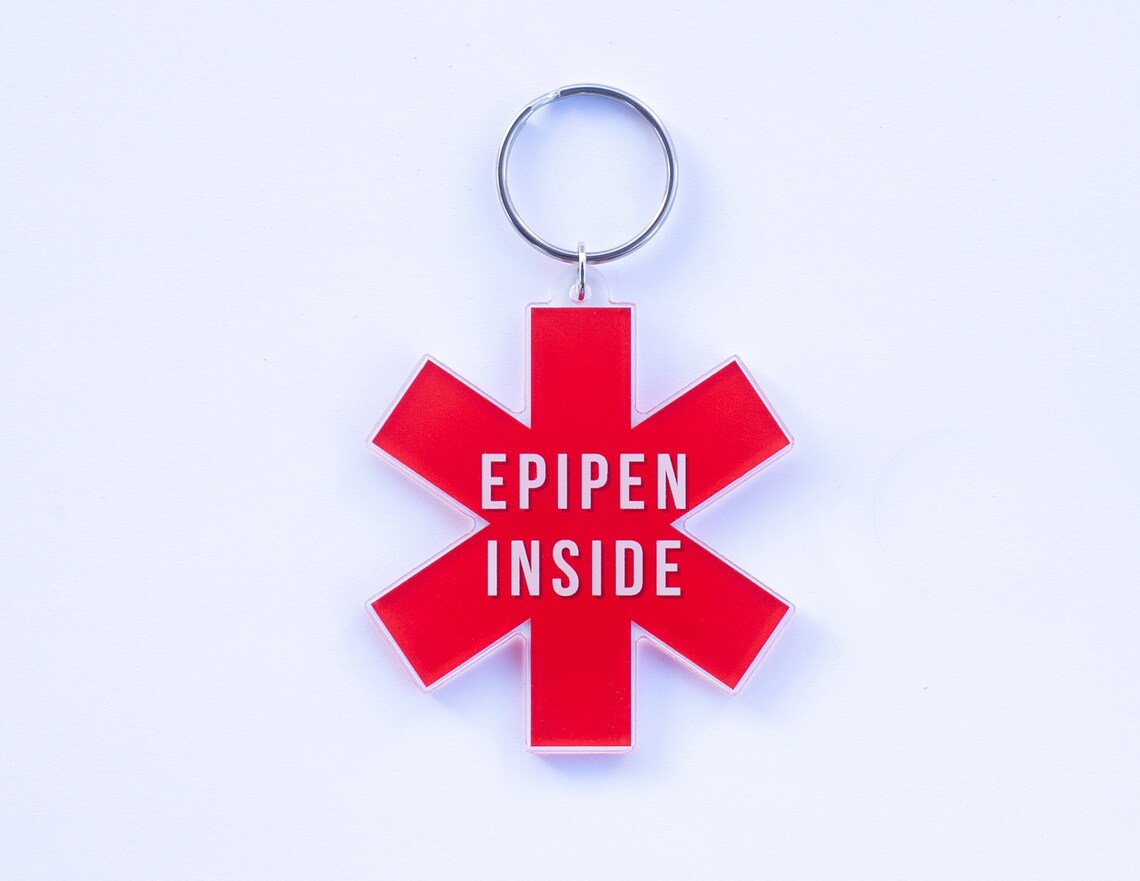 Epipen Inside Tag Red Medical Alert Severe Food Allergy - Etsy