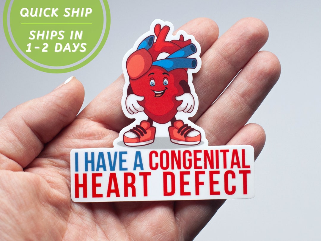 Congenital Heart Disease Kid Sticker CHD Medical Alert Label Heart ...