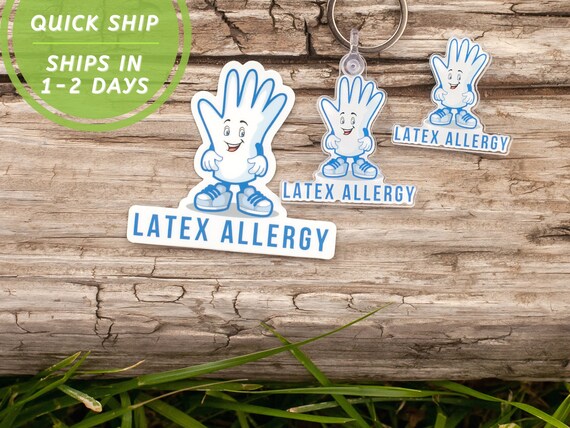 Latex Allergy Bundle Comes With Alert Pin Sticker and - Etsy