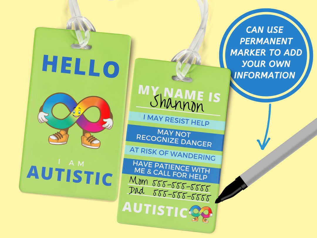 Personalized Name Tag Medical Card School Tag Kid Luggage Custom ...