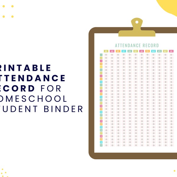 2023 Attendance Tracker - Etsy