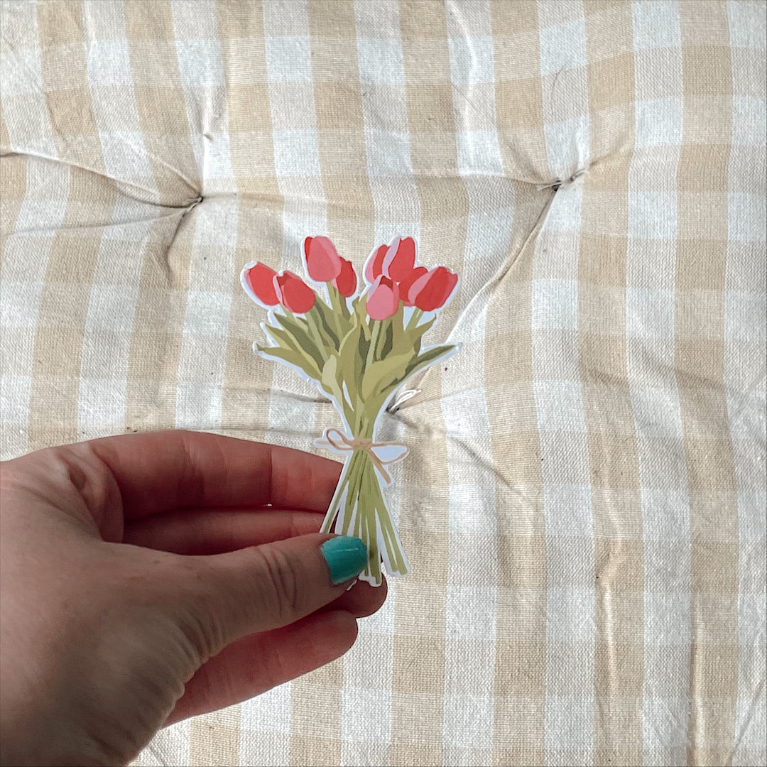 Tulip Sticker, Tulip Bundle, Summer Sticker, Flower Sticker, Vinyl ...