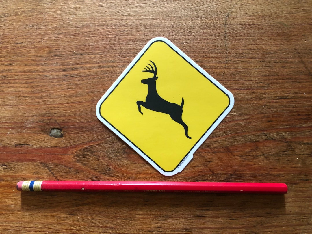 Typical Buck Crossing Sticker - Etsy