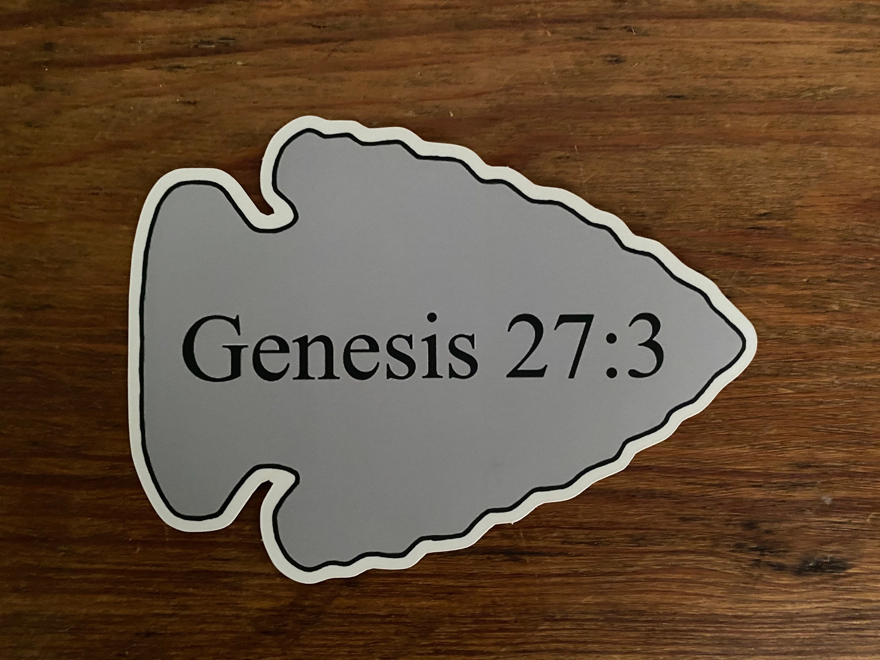 Genesis 27:3 Arrowhead Sticker - Etsy