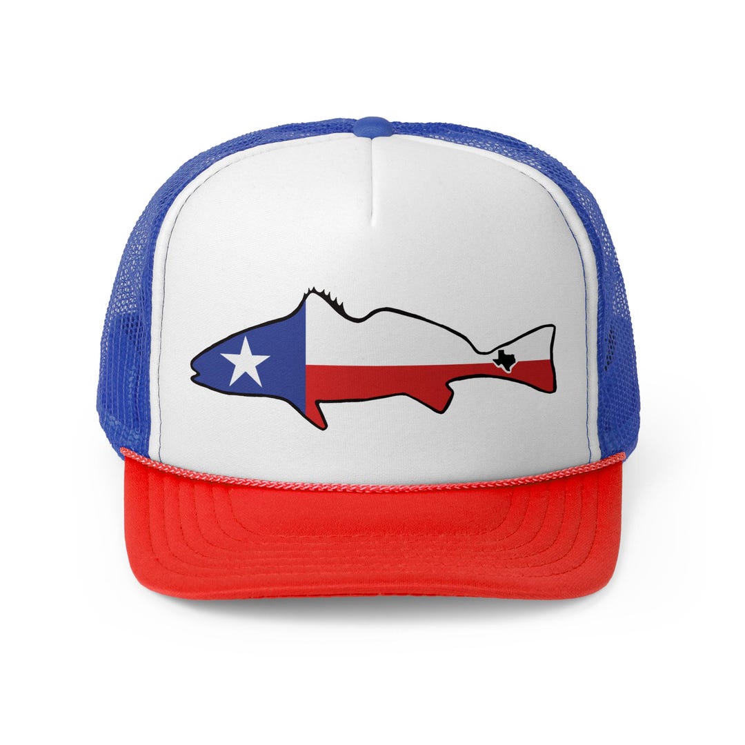 Texas Flag Redfish Trucker Cap - Etsy