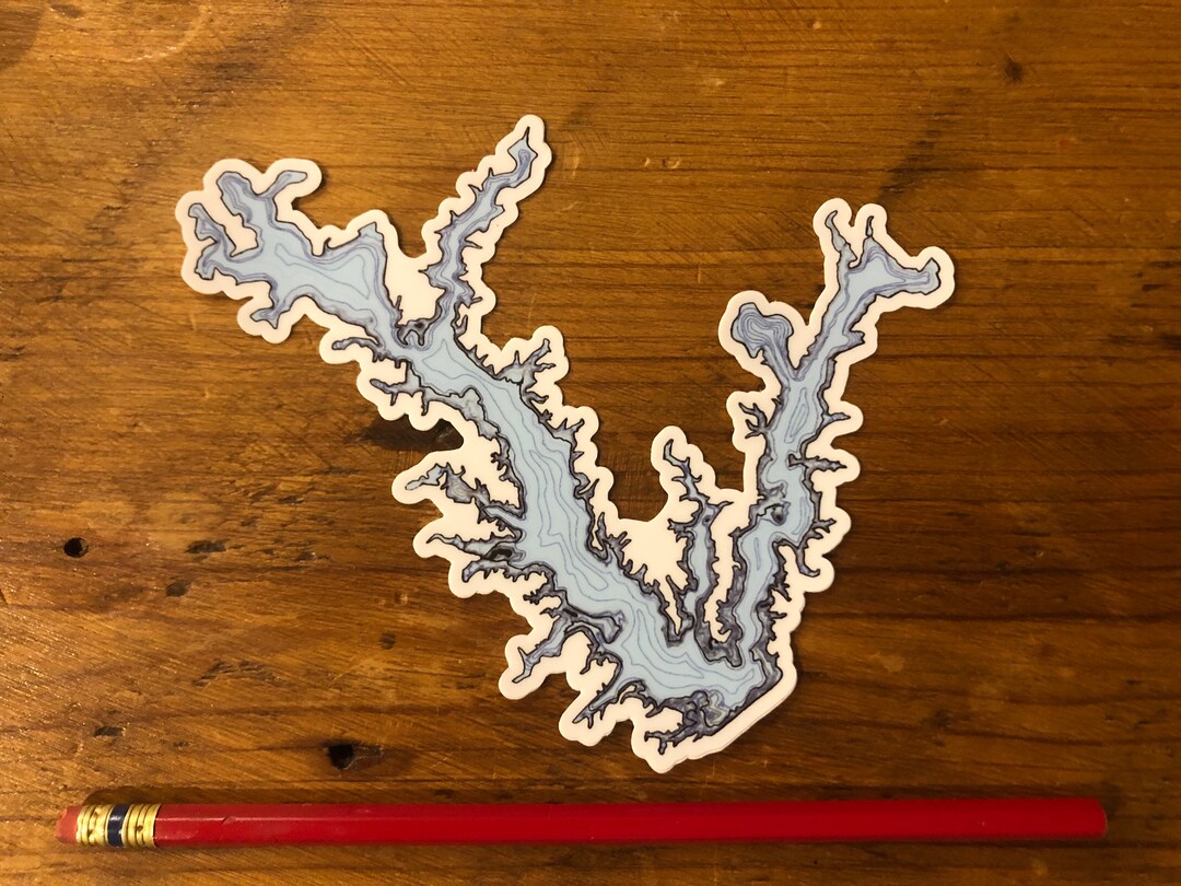 Lake Fork Topo Sticker - Etsy