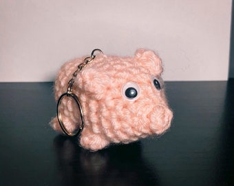 Pig Keychain | Etsy