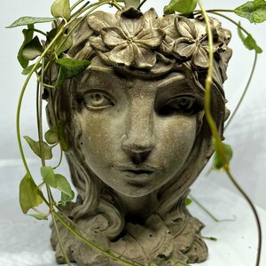 Nature Nymph (pot) Face Pot, Container, Flower Pot, Bust, Sculpture ...
