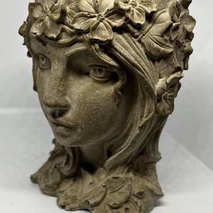 Nature Nymph (pot) Face Pot, Container, Flower Pot, Bust, Sculpture ...