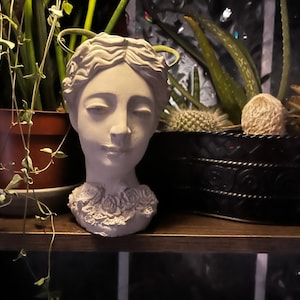 Greek Goddess (pot) Face Pot, Container, Flower Pot, Bust, Sculpture ...