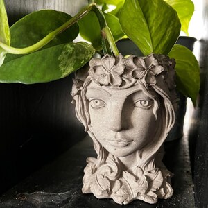 Nature Nymph (pot) Face Pot, Container, Flower Pot, Bust, Sculpture ...