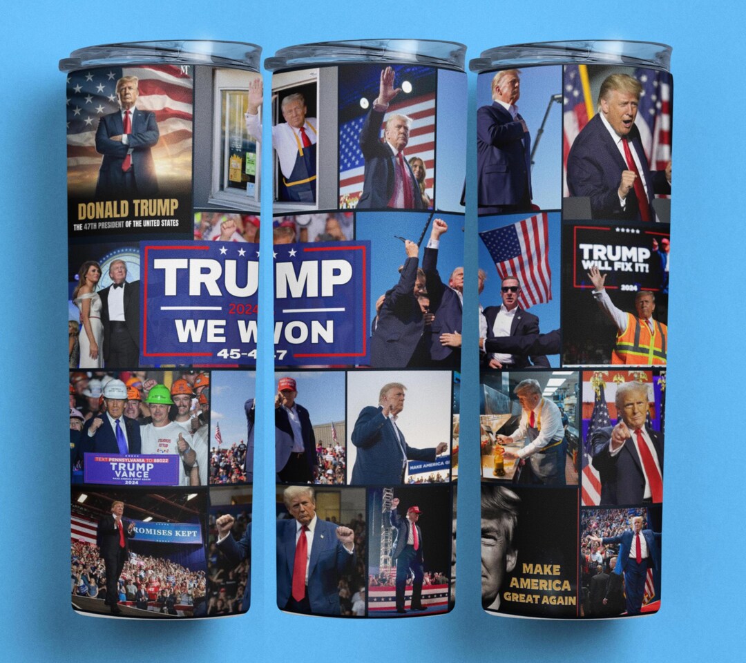 We Won Trump 2024 Tumbler – Donald Trump Cup, 20 Oz Insulated Stainless ...