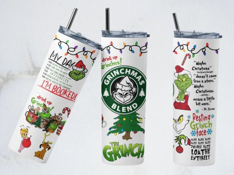 Grinchmas Blend, Grinch Christmas Tumbler, Famous Grinch Quotes, Grinch ...