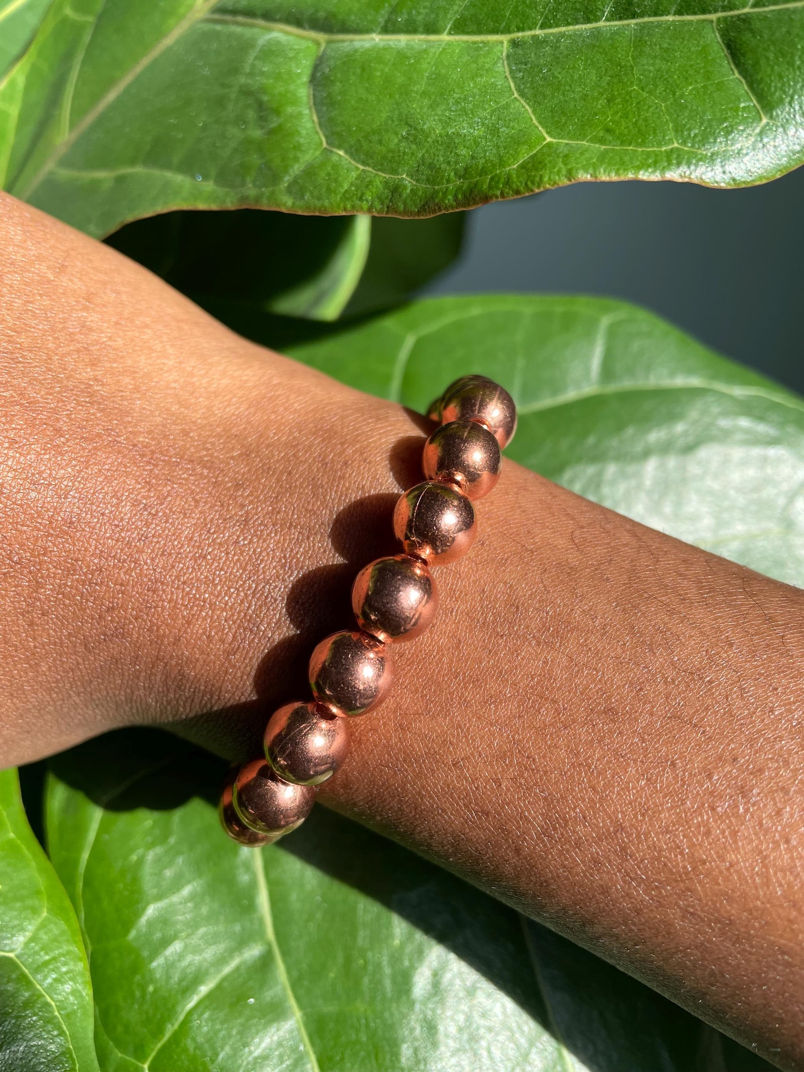 Handmade Copper Beaded Stretch Bracelet | Grounding Jewelry - Etsy