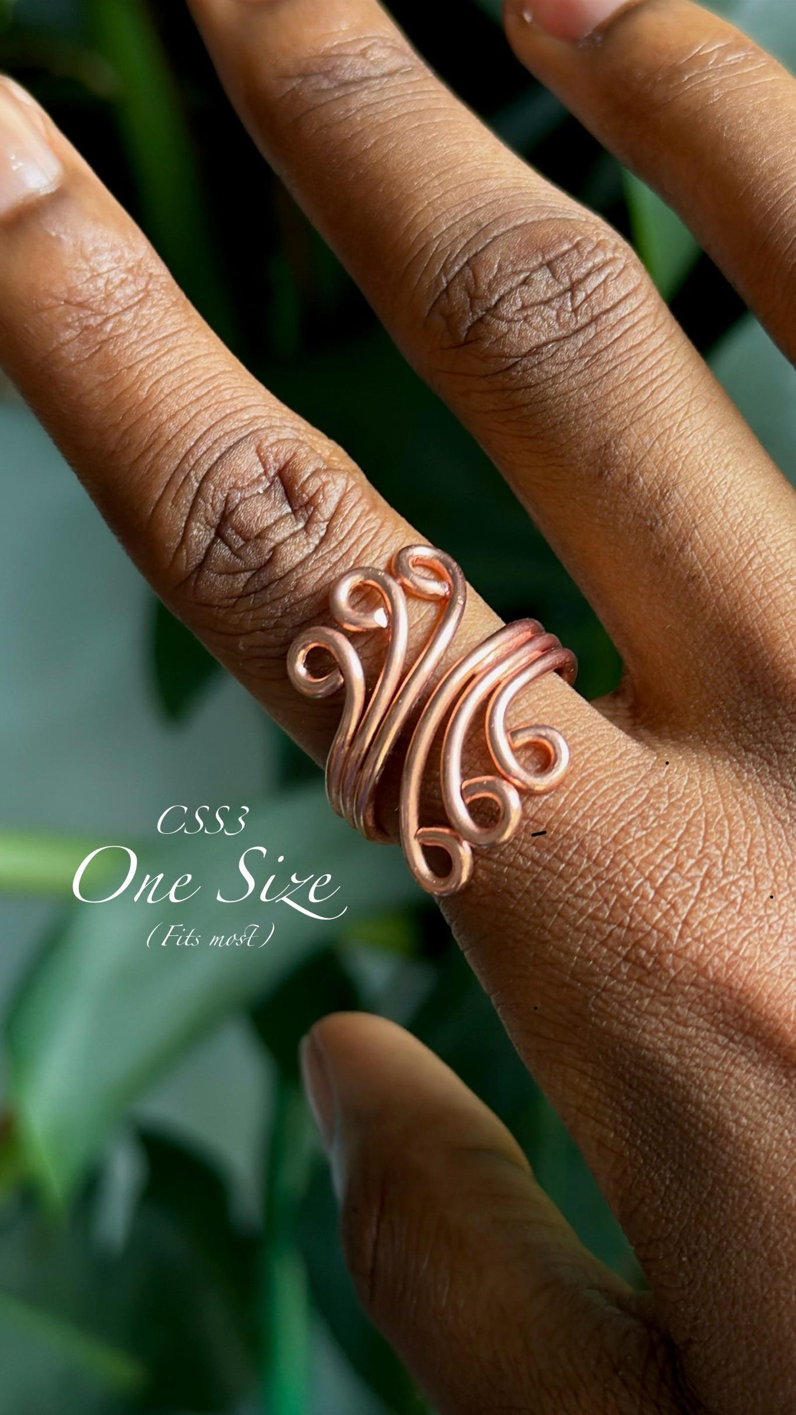 Pure Copper Healing Ring – 99.9% Copper Wire, Grounding Jewelry - Etsy