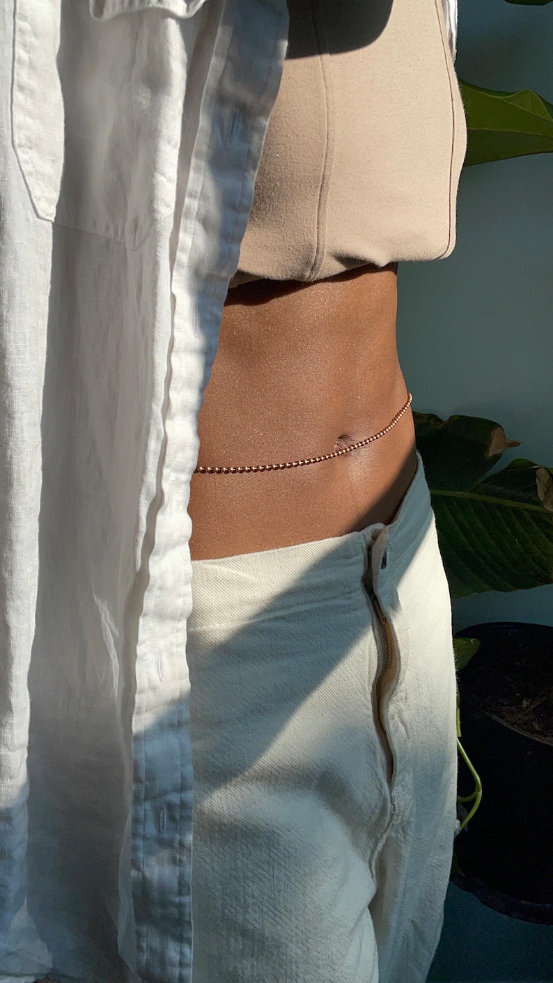 Pure Copper Belly Chain, Size Inclusive Copper Waist Chain, Energy ...
