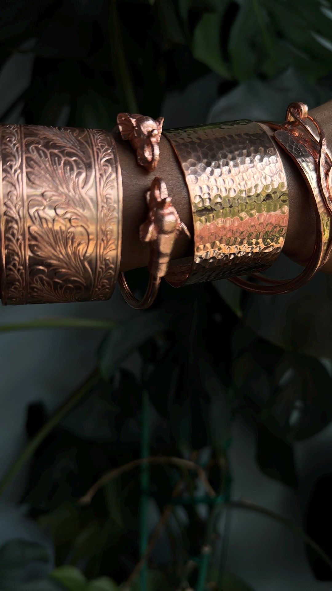 Pure Copper Healing Bangle, Large Wrist Cuff, Grounding Jewelry - Etsy