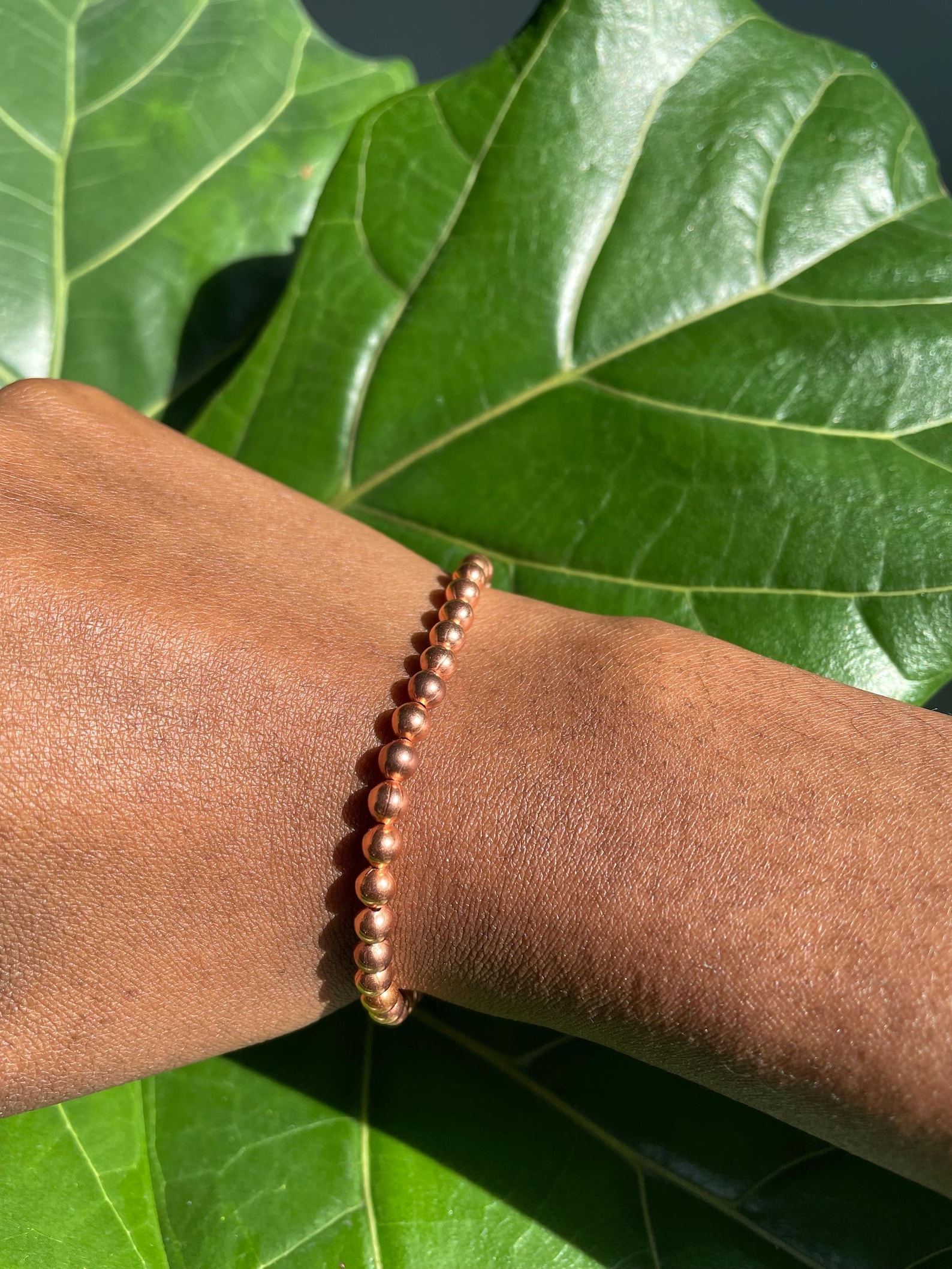 Handmade Copper Beaded Stretch Bracelet | Grounding Jewelry - Etsy