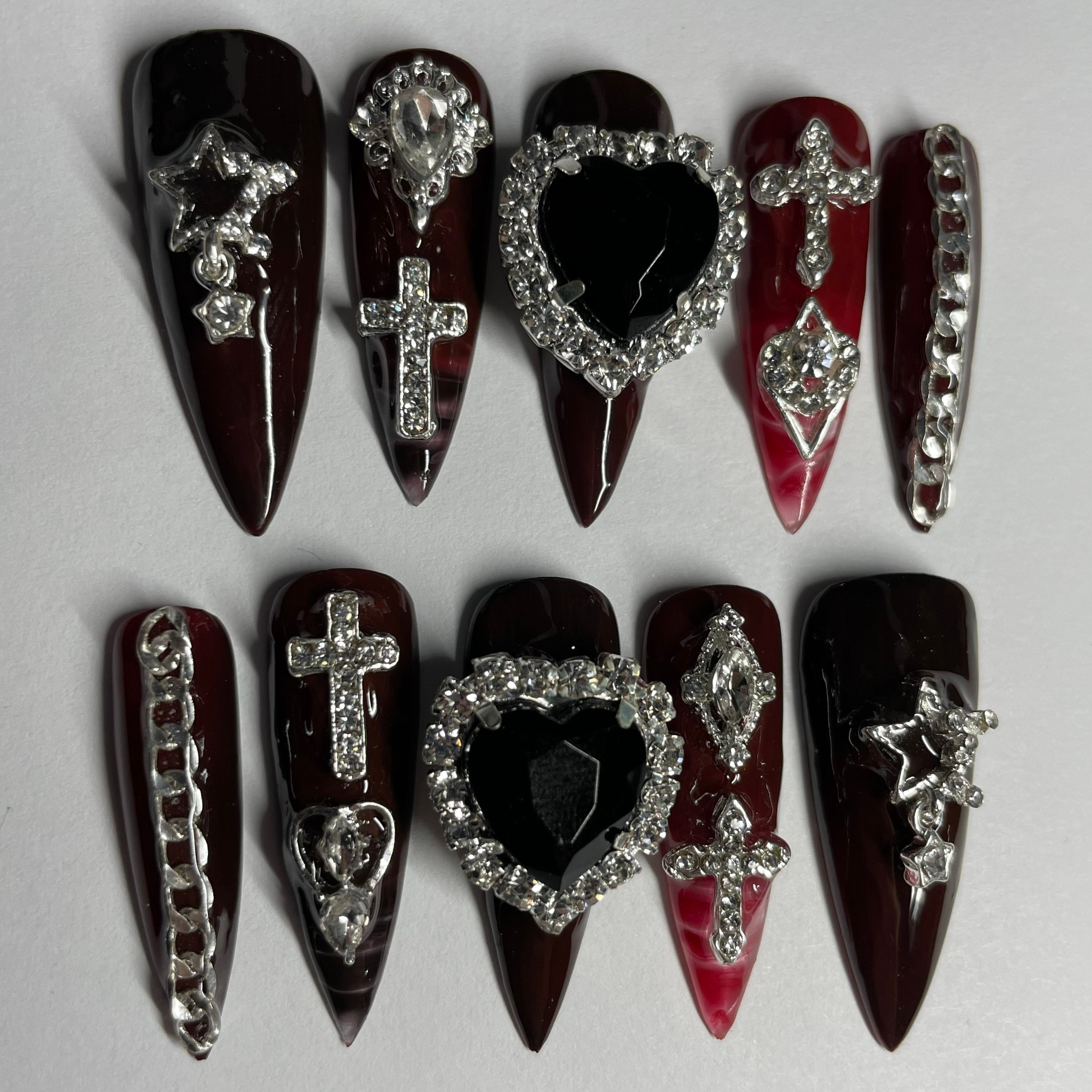 Goth Nails - Etsy