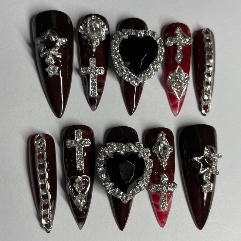 Goth Nails - Etsy
