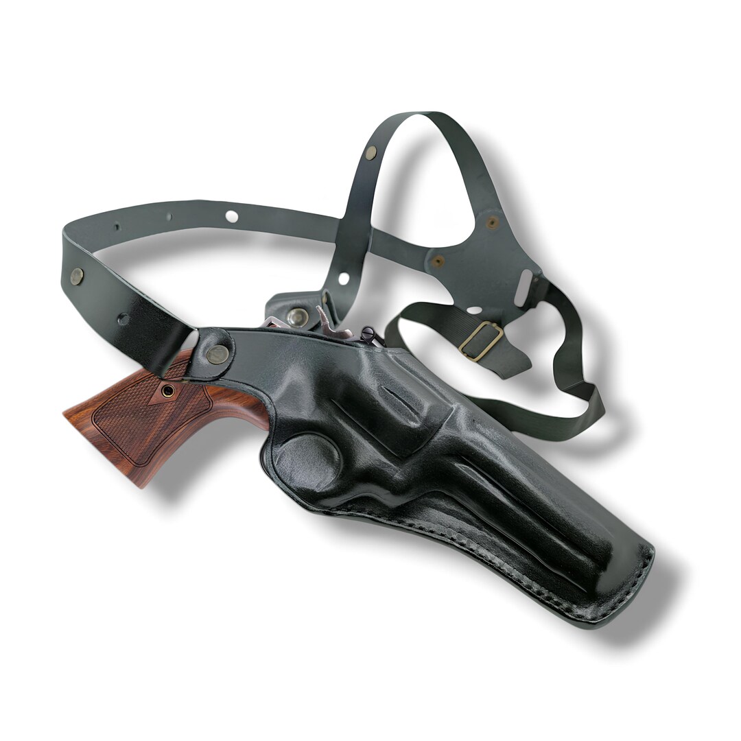 Leather Quick Draw Shoulder Carry Holster Fits Colt Python, Brown or ...