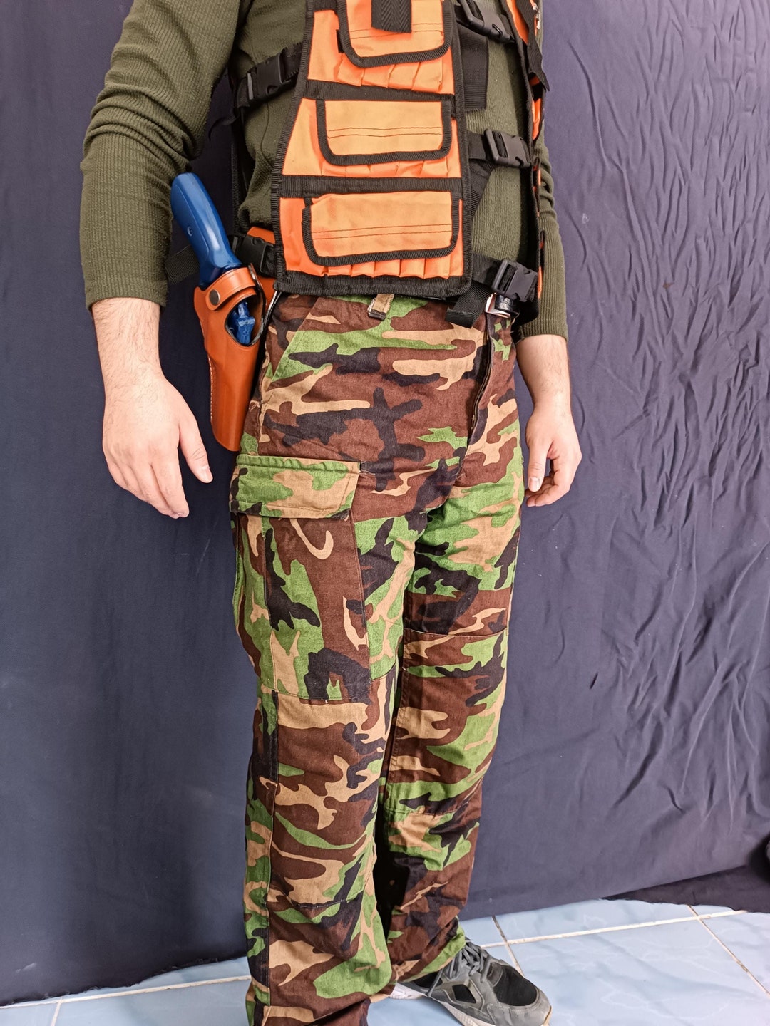 Colt Python Thumb Break Duty Holster, Genuine Leather Belt Tunnel ...