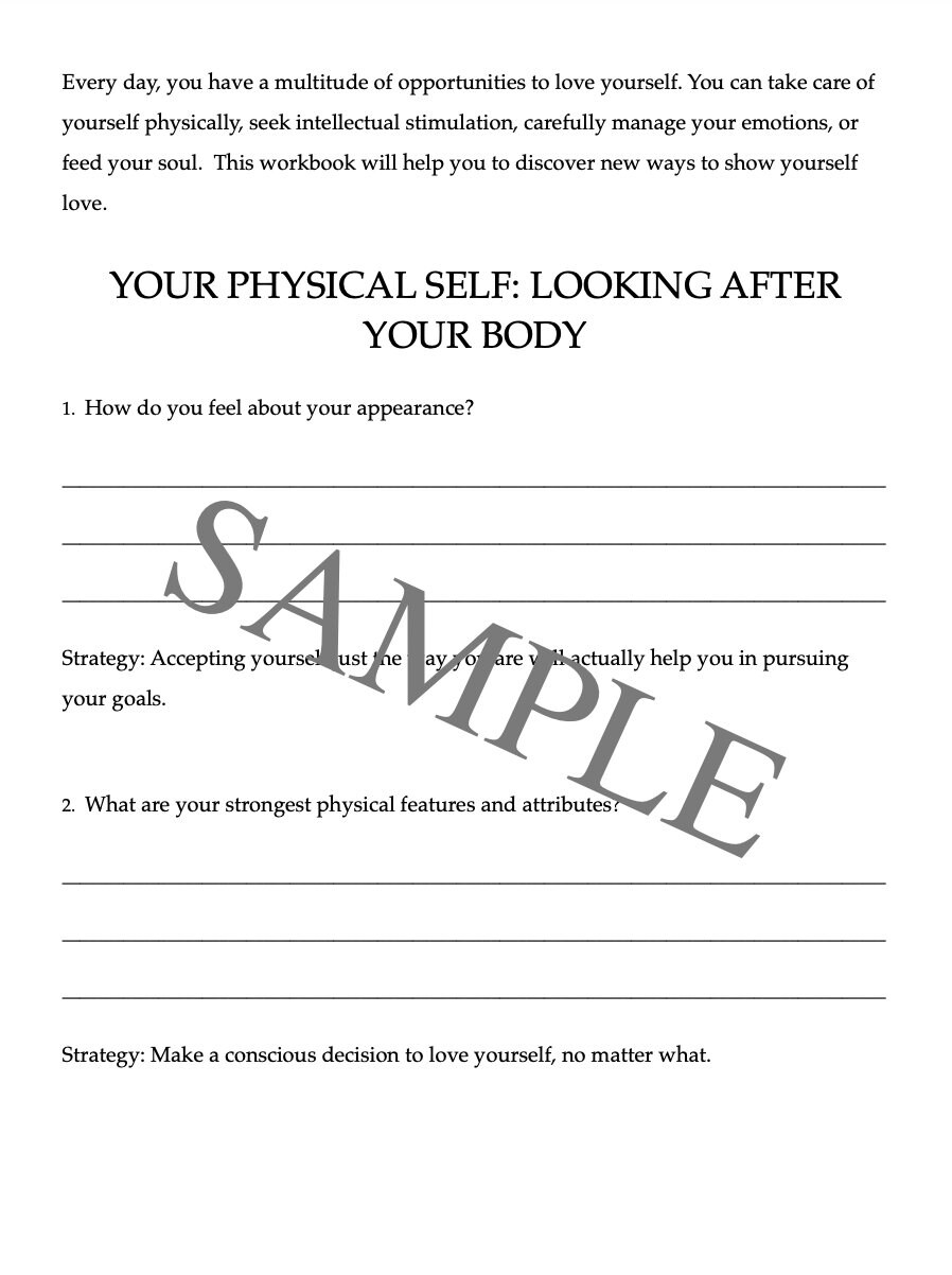 Self Love Workbook - Etsy