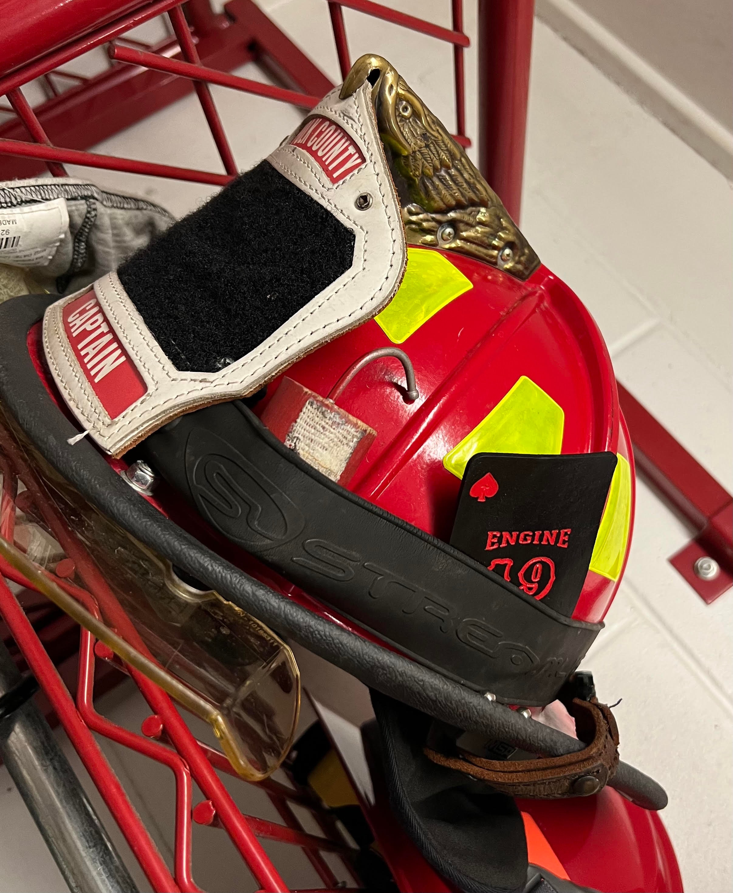 Custom Leather Firefighter Playing Card, Veg Tan Leather - Etsy