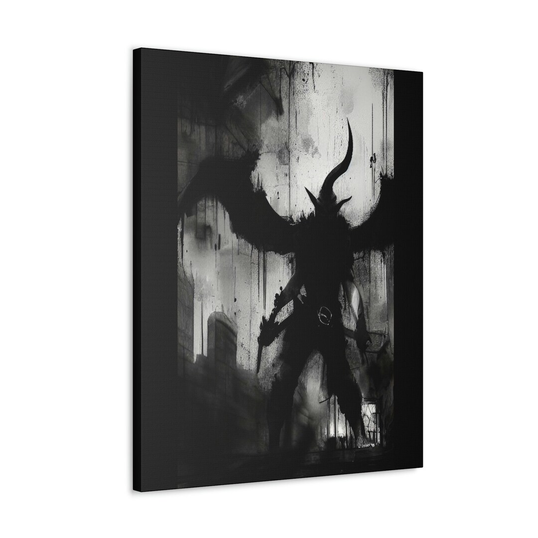 DEMON. Nightmare. Horror. Devil. Satan. Hell. Wall Hanging. Dart Arts ...