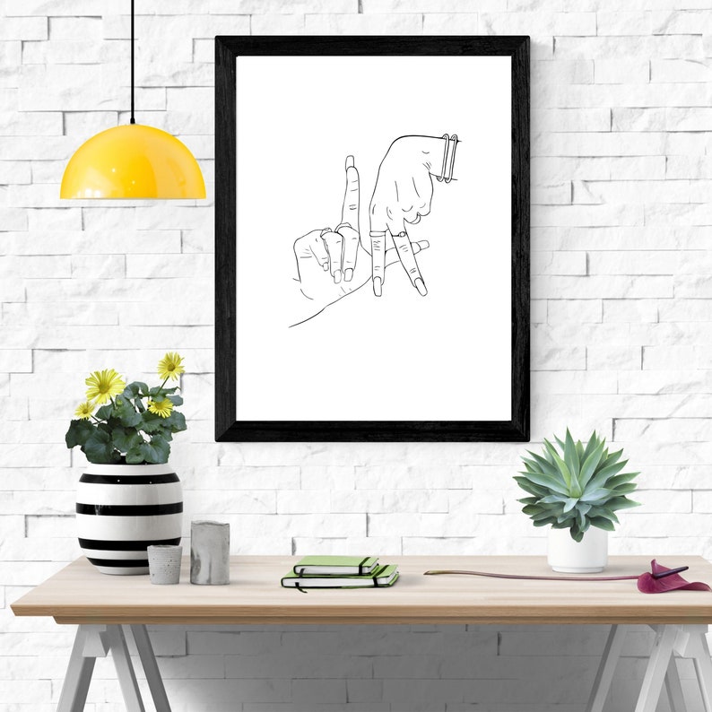 Los Angeles Minimalist Line Drawing, LA Art Digital Printable, Original ...
