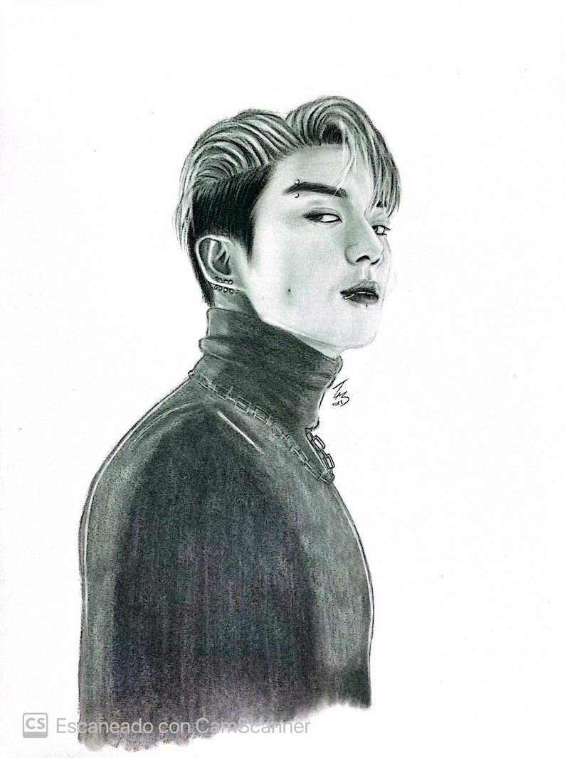 BTS Jungkook Pencil Drawing: Print From Original - Etsy Hong Kong