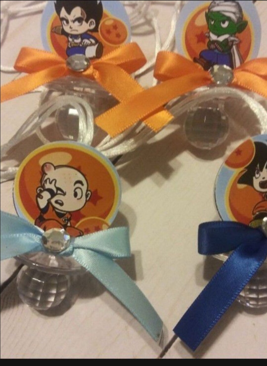 Baby Dragon Hero Baby Shower Pacifier Guest Favor Necklaces, Anime ...
