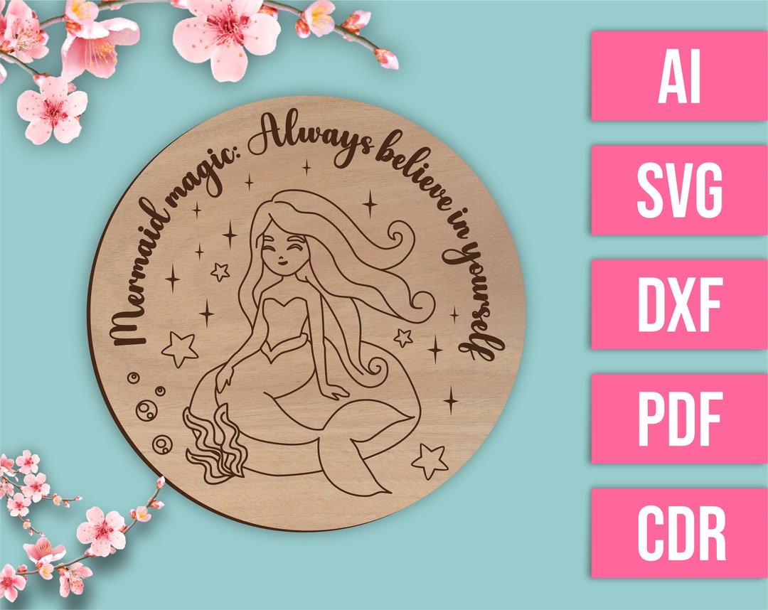 Laser Cut Digital File - Mermaid Magic Wall Art - Etsy
