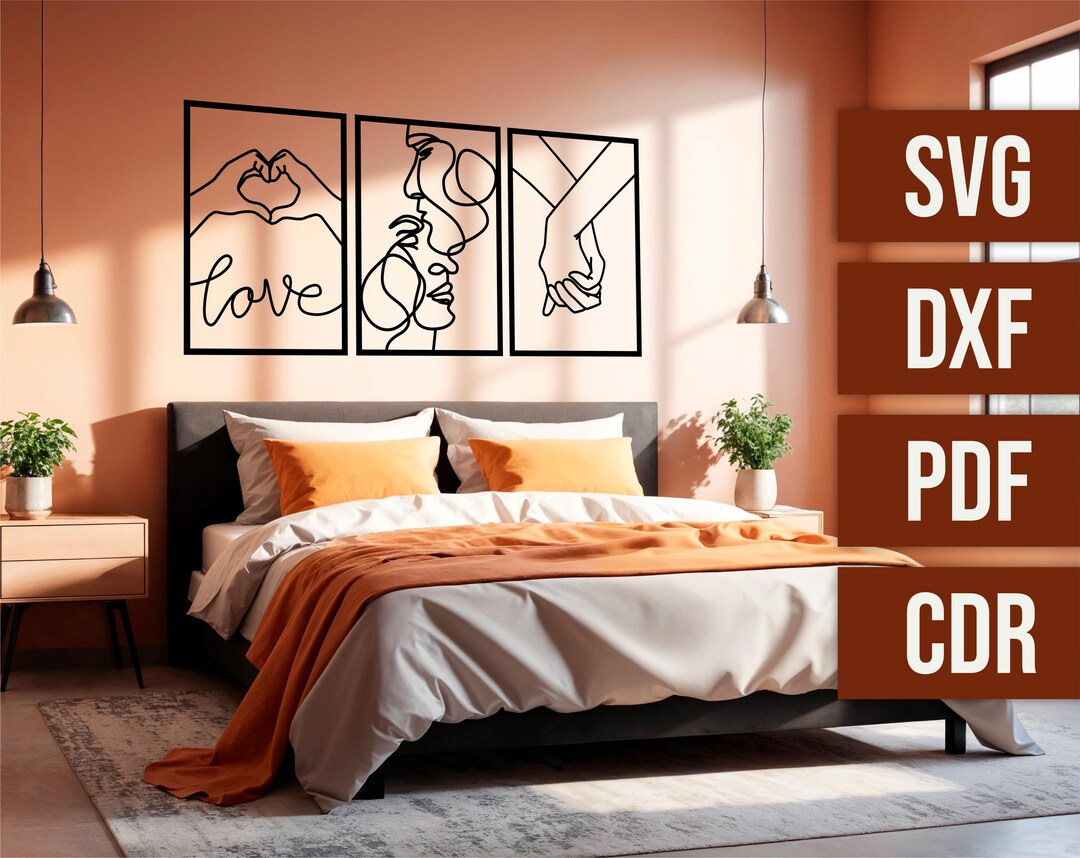 Laser Cut Digital - Set of Three Wall Art Posters - Etsy