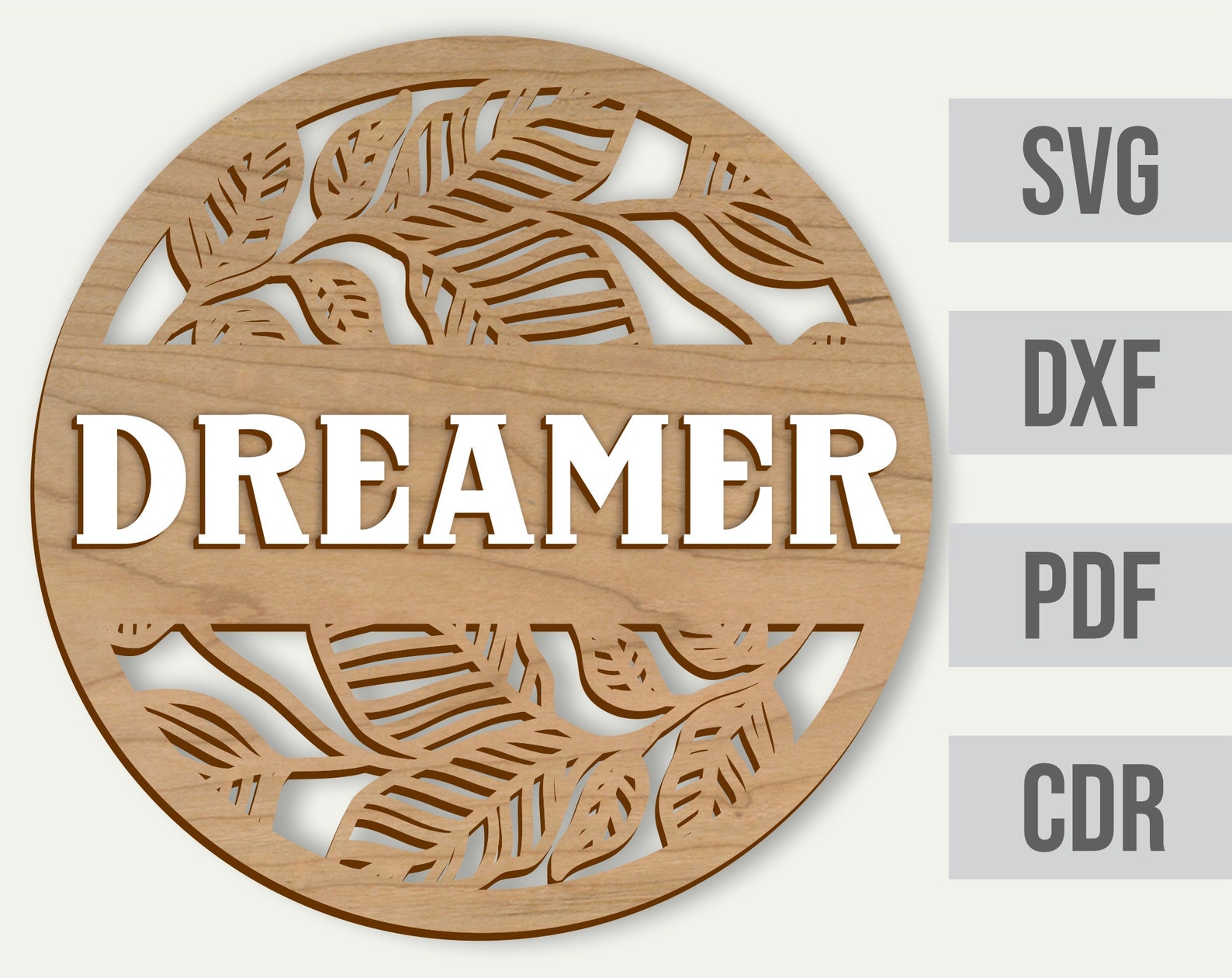 Laser Cut Digital File - "dreamer" Wall Art - Etsy