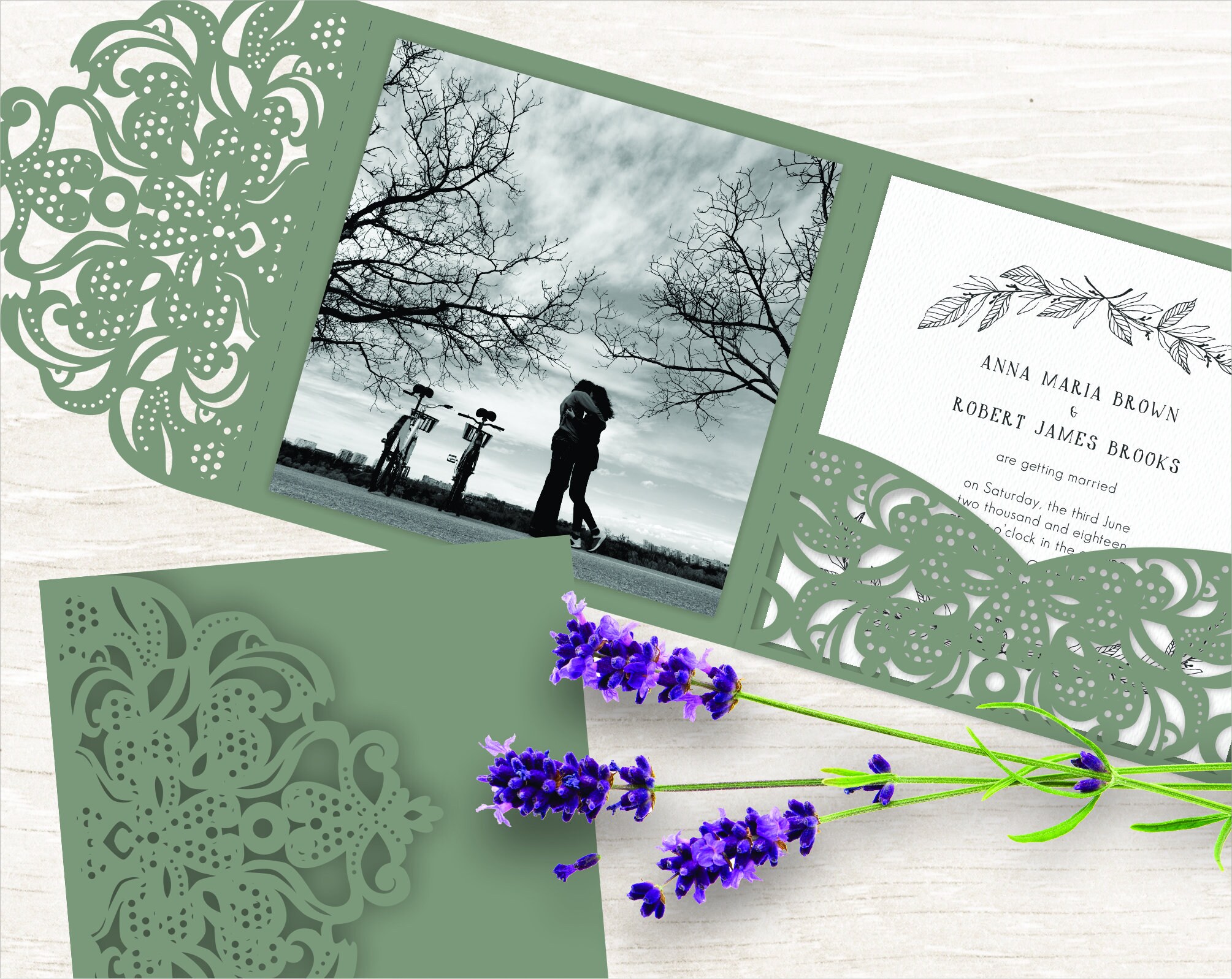 Laser Cut File for Lace Wedding Invite, 150x150mm When Folded - Etsy