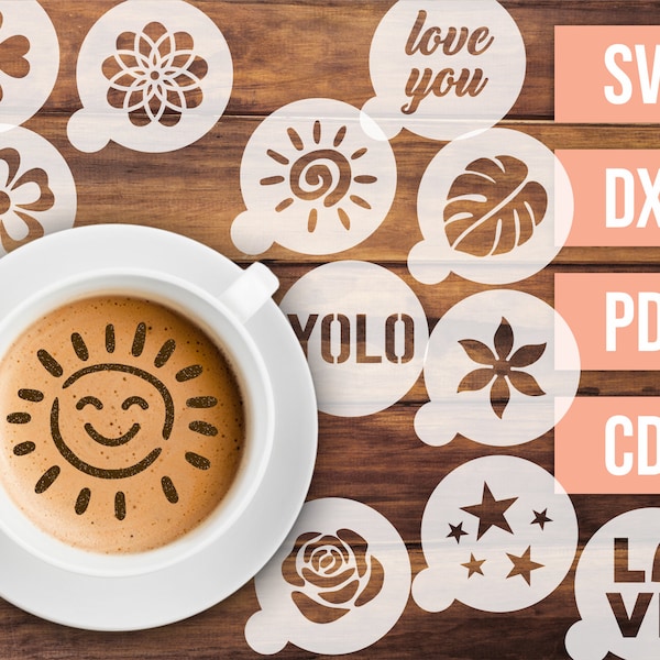 Coffee Stencil - Etsy