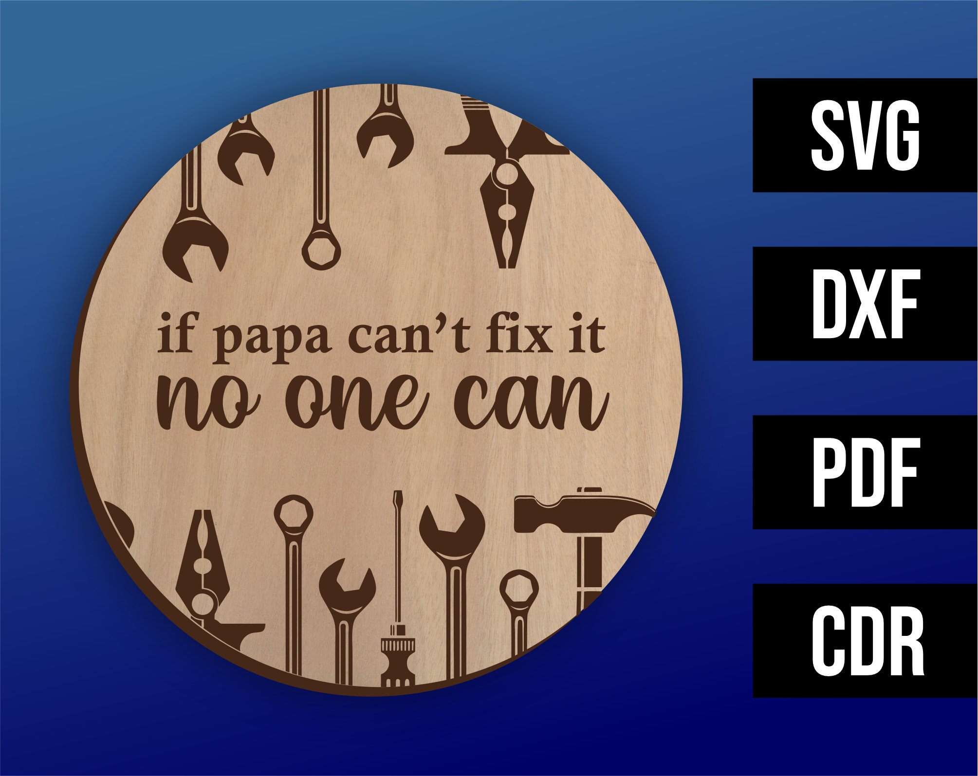 Papa Laser Cut SVG Coaster Bundle - Set of 6 Designs - Glowforge ...