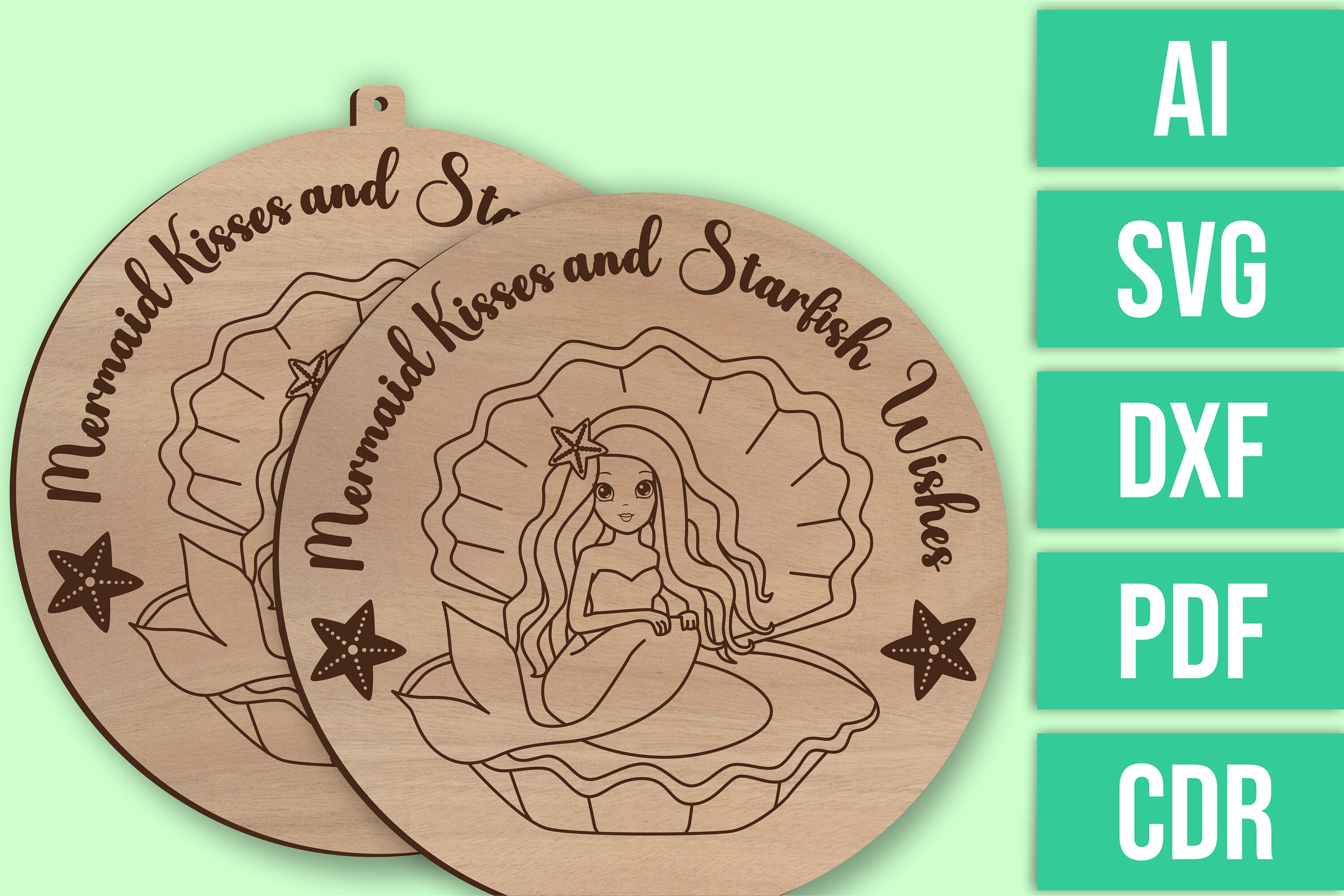 Laser Cut Digital File - Mermaid Wall Art Bundle of 3 - Etsy