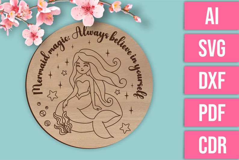 Laser Cut Digital File - Mermaid Wall Art Bundle of 3 - Etsy