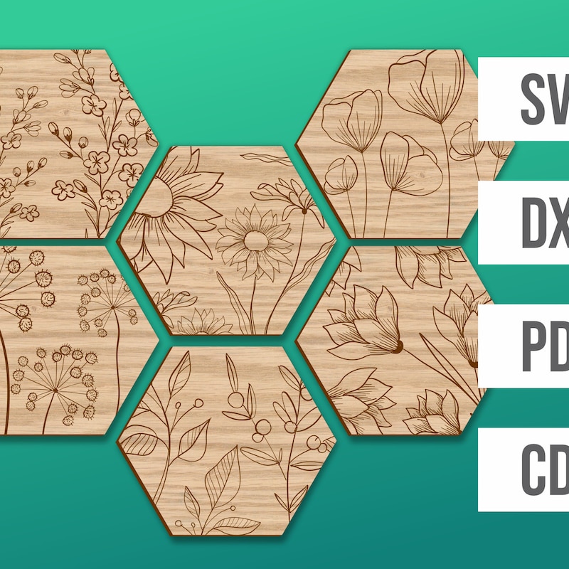 Hexagon Coasters - Etsy